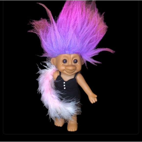 Russ | Toys | Troll Doll 7 Russ Travis Tracey Black Evening Gown Purple ...